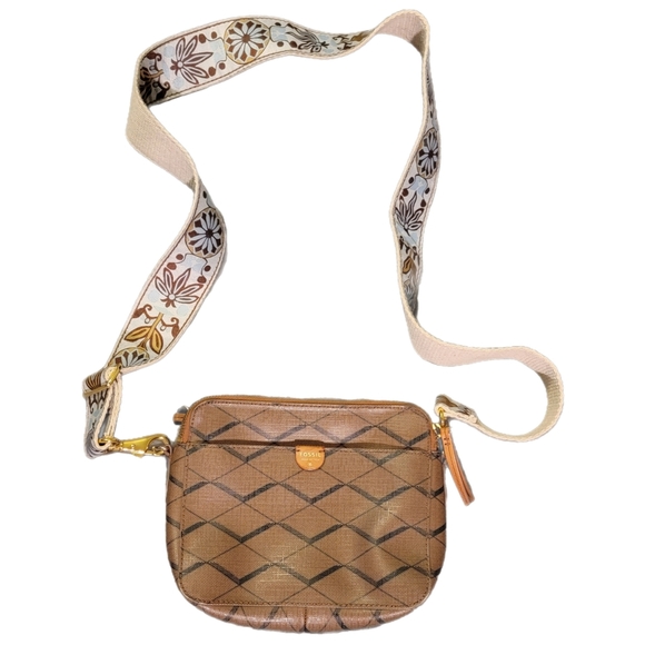 Fossil | Bags | Fossil Cross Body Bag W 2 Zippers And Customized ...
